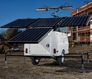 Mobile solar-powered light tower - Pro Contractor Rentals