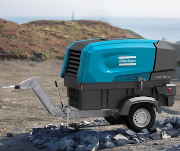 Battery-powered portable screw compressor - Pro Contractor Rentals