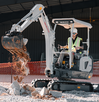 Battery-powered compact excavator - Pro Contractor Rentals