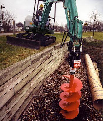 Earth-drilling attachment - Pro Contractor Rentals